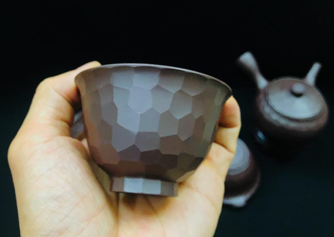 Bộ trà Banko Nhật Bản vác cắt kim cương đẹp – Tiệm gốm Totto-Chan